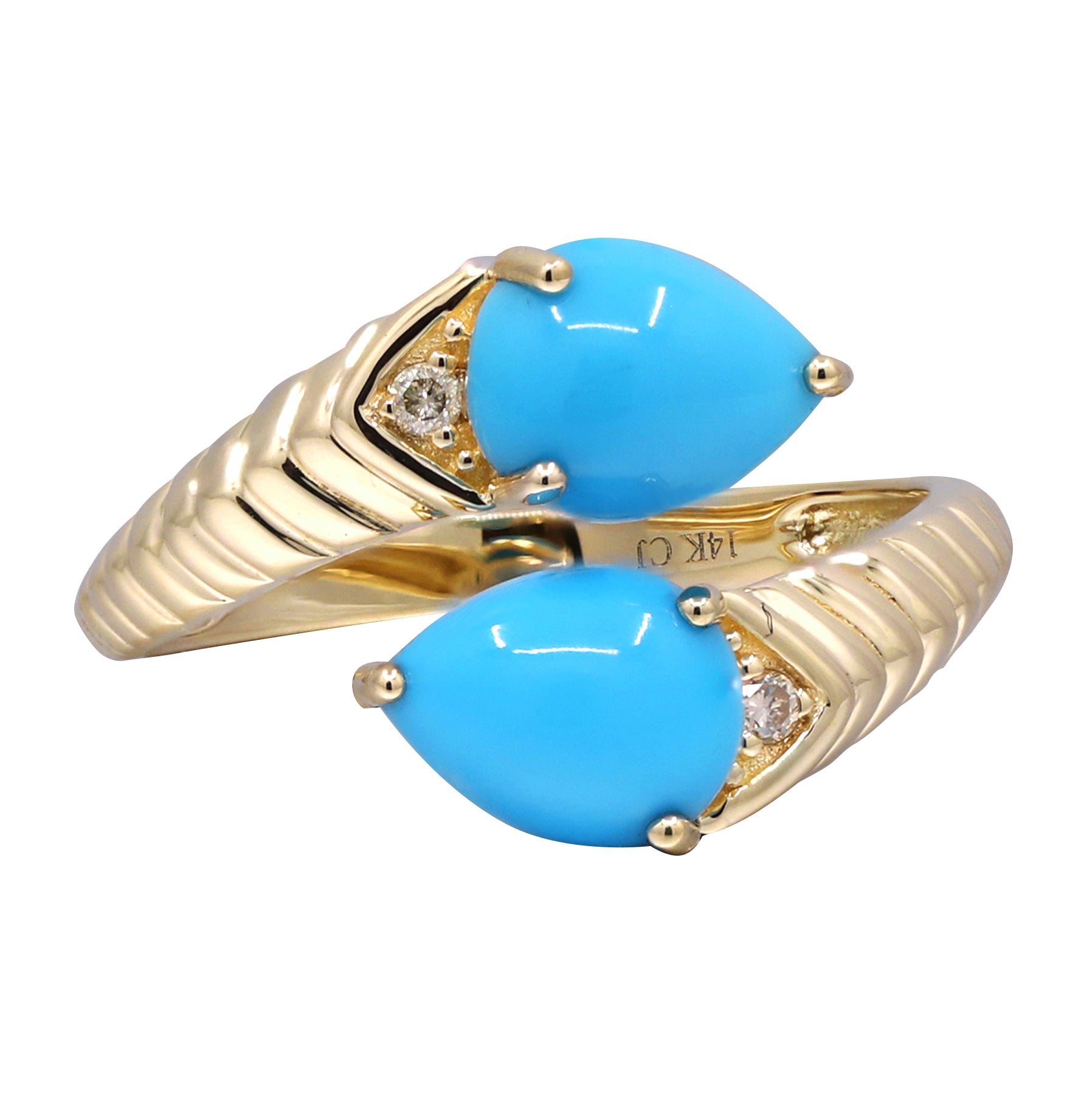 14K Yellow Gold Turquoise Ring – cirari