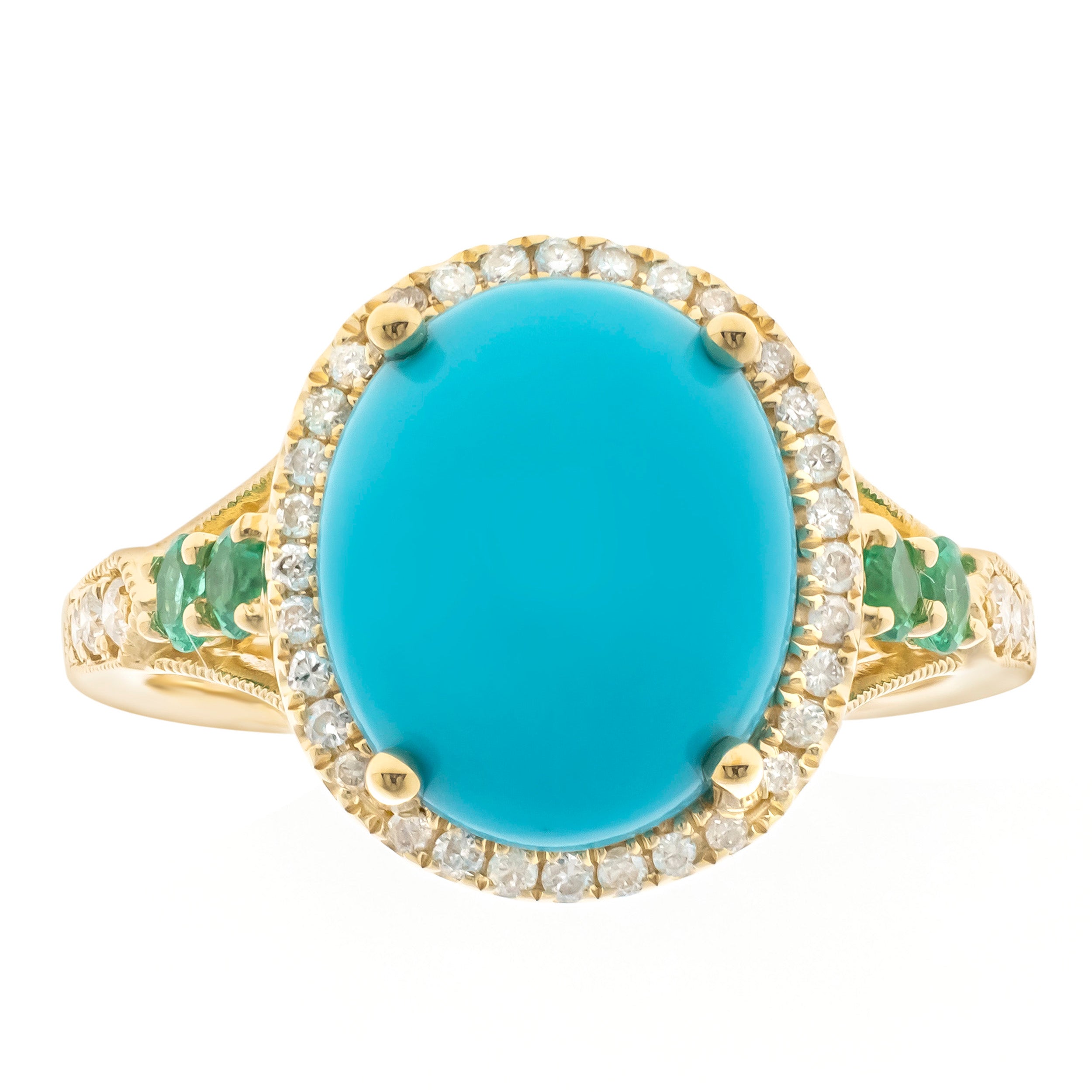 14K Yellow Gold Turquoise Ring – cirari