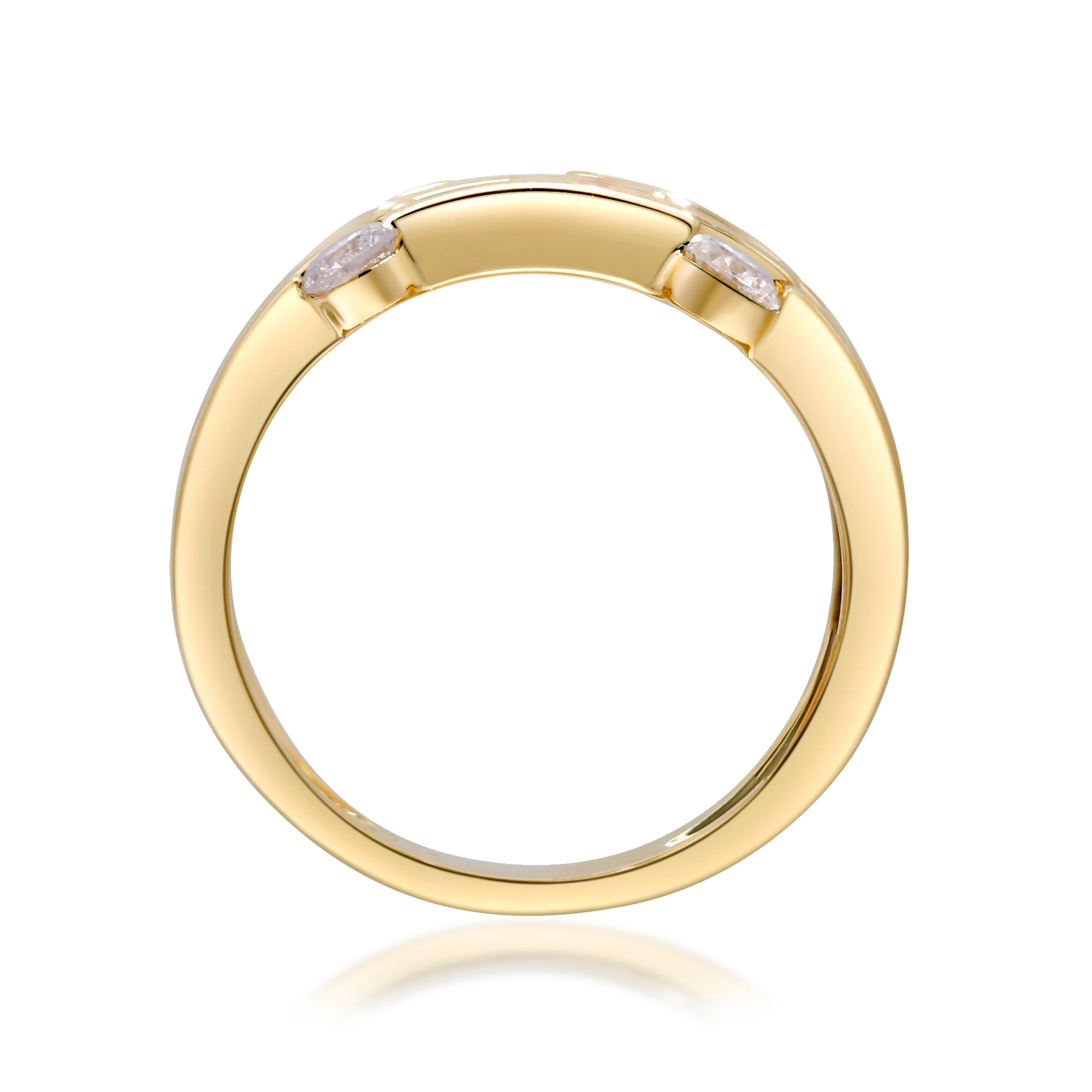 14K Yellow Gold Layered Diamond Ring – cirari